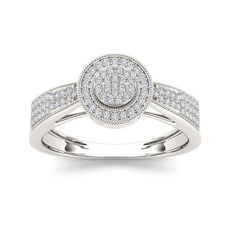 Click here for 1/4 CT.T.W. Natural Diamond 10K White Gold Engagem... prices