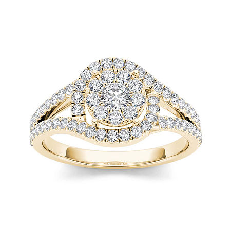 Click here for 3/8 CT. T.W. Diamond 10K Yellow Gold Engagement Ri... prices
