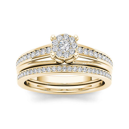 Click here for 3/8 CT.T.W. Natural Diamond 10K Yellow Gold Bridal... prices
