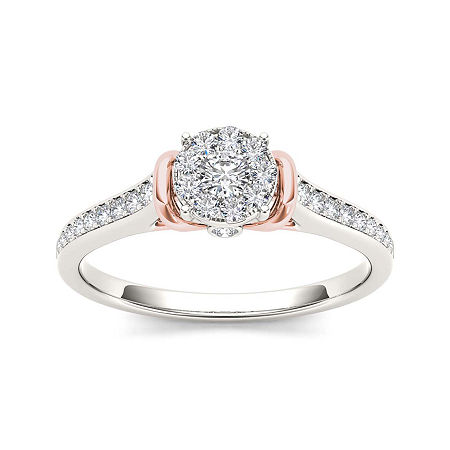 Click here for 1/3 CT.T.W. Natural Diamond 10K Two-Tone Gold Enga... prices