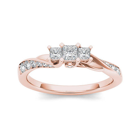 Click here for 1/2 CT.T.W. Natural Diamond 10K Rose Gold 3-Stone... prices