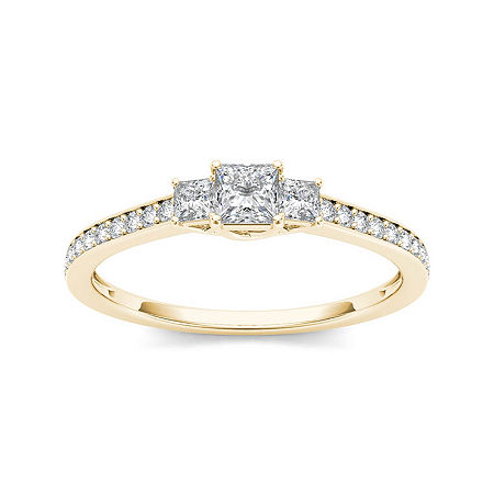 Click here for 1/2 CT.T.W. Natural Diamond 14K Yellow Gold 3-Ston... prices