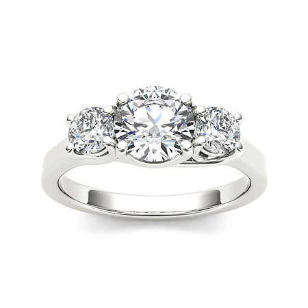 Click here for 1 1/2 CT.T.W. Natural Diamond 14K White Gold 3-Sto... prices