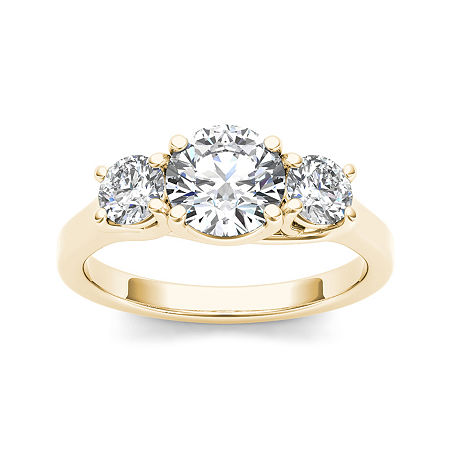Click here for 1 1/2 CT. T.W. Diamond 14K Yellow Gold 3-Stone Eng... prices