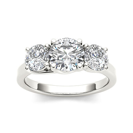 Click here for 2 CT.T.W. Natural Diamond 14K White Gold 3-Stone E... prices