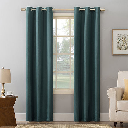 Cooper Thermal Insulated Room Darkening Grommet Curtain Panel - Teal