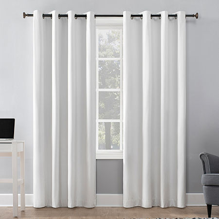 Duran Thermal Insulated 100 Blackout Grommet Curtain Panel - Winter White