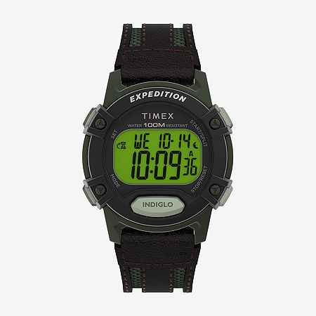 Timex Mens Brown Leather Strap Watch Tw4b24400jt  One Size