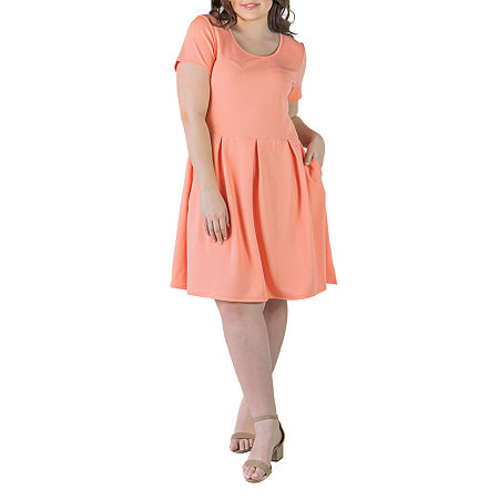 Click here for 24seven Comfort Apparel Womens Plus Short Sleeve F... prices