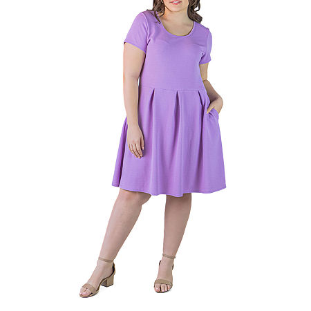 Click here for 24seven Comfort Apparel Womens Plus Short Sleeve F... prices