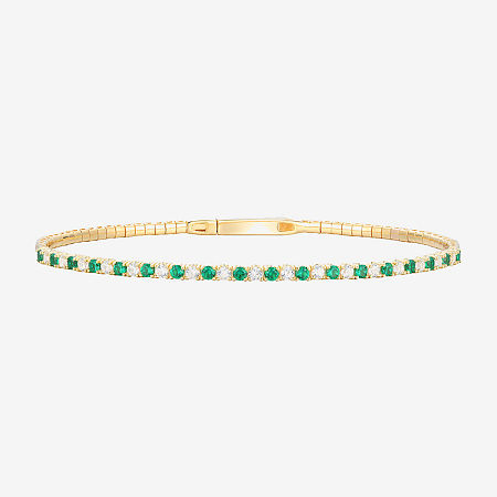 Click here for Gemstone 14K Gold Over Silver Sterling Silver Bang... prices