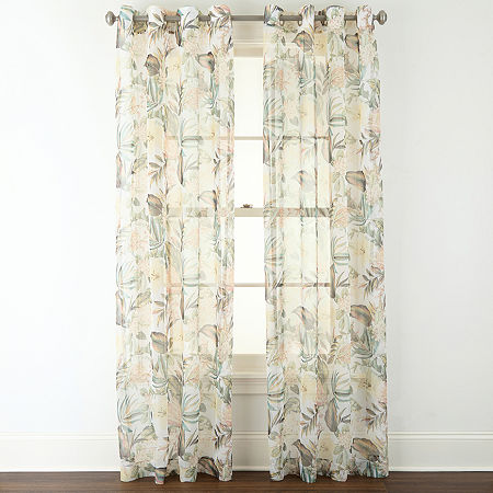 Click here for Liz Claiborne Lisette Printed Grommet Top Sheer Si... prices
