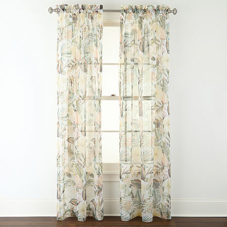 Click here for Liz Claiborne Lisette Printed Rod Pocket Sheer Sin... prices