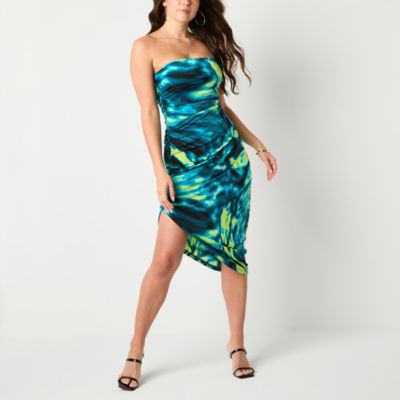 Bold Elements Womens Sleeveless Abstract Midi Bodycon Dress, Color ...