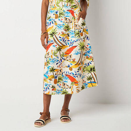 Click here for St. Johns Bay Womens High Rise Midi A-Line Skirt... prices