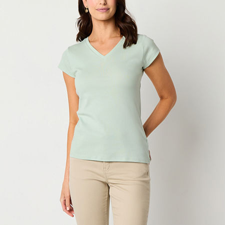 Click here for Liz Claiborne Womens V Neck Short Sleeve T-Shirt... prices