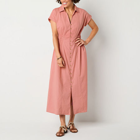 Click here for Liz Claiborne Womens Short Sleeve Midi A-Line Dres... prices