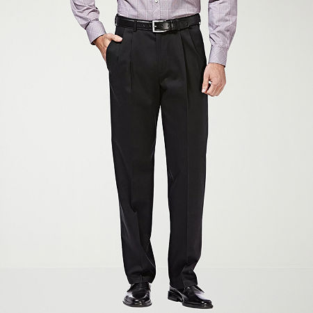 Click here for Haggar Mens Premium No Iron Khaki Classic Fit Plea... prices