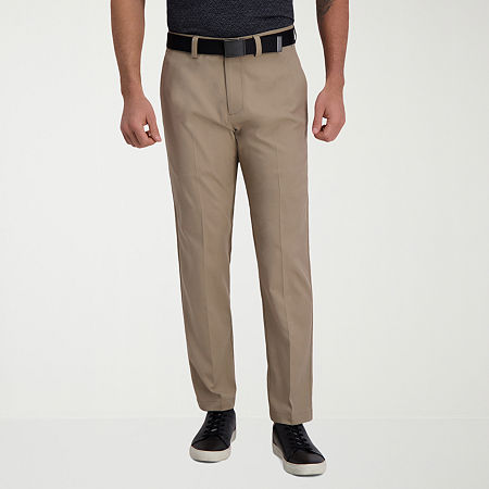Cool Right Performance Flex Straight Fit Flat Front Pant - Khaki Heather