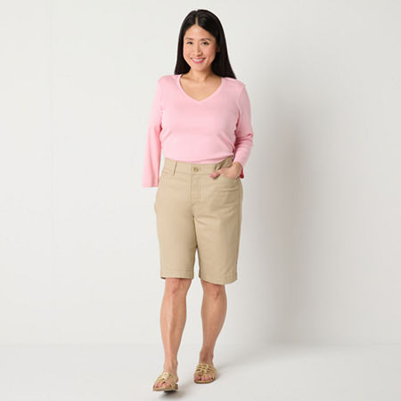 Click here for St. Johns Bay Womens 11 Mid Rise Adaptive Easy-on... prices