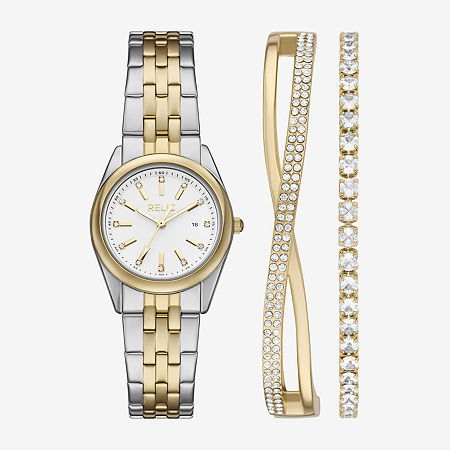 Click here for Relic By Fossil Womens Two Tone 3-pc. Watch Boxed... prices