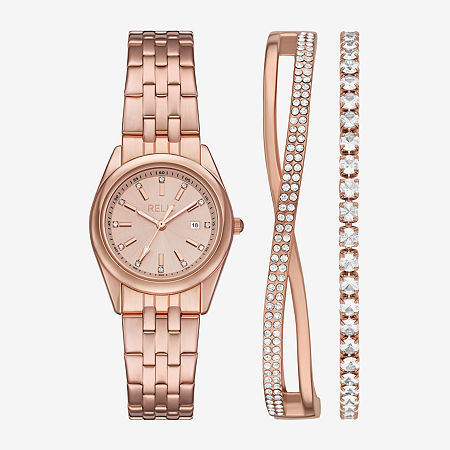 Click here for Relic By Fossil Womens Rose Goldtone 3-pc. Watch B... prices