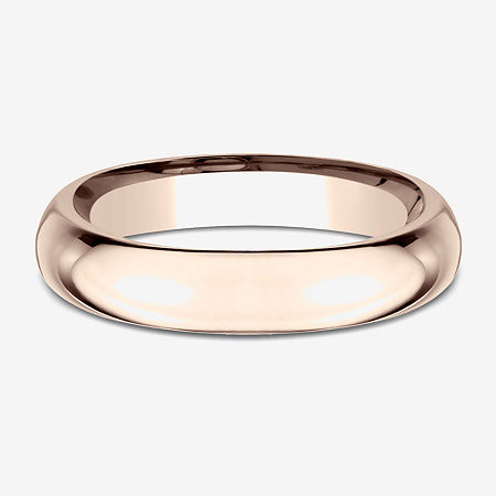 Click here for Womens 14K White Gold 4MM High Dome Comfort-Fit We... prices