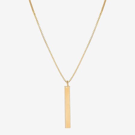 Click here for Gold Addiction Womens 10K Gold Bar 18 Inch Pendant... prices