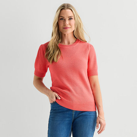 Click here for Liz Claiborne Womens Crew Neck Short Sleeve Pullov... prices