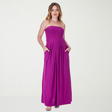 Click here for 24seven Comfort Apparel Pleated A Line Strapless M... prices