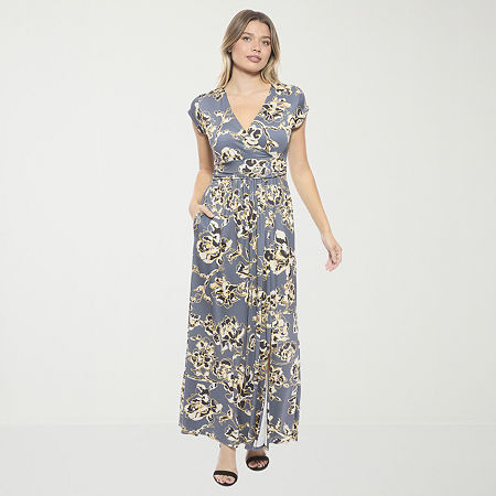 Click here for 24seven Comfort Apparel Womens Floral V-Neck Cap S... prices