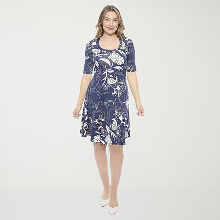 Click here for 24seven Comfort Apparel Womens Floral Scoop Neck E... prices