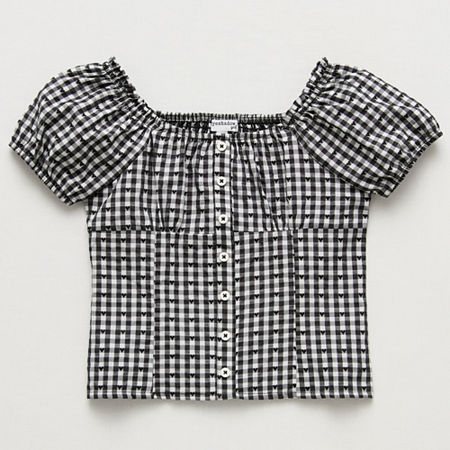 Click here for Eyeshadow Big Kid Girls Straight Neck Short Sleeve... prices