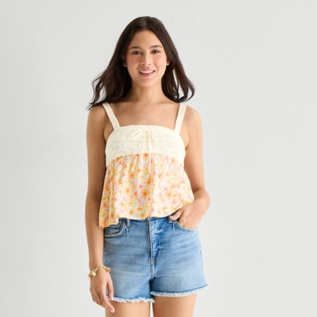 Click here for Arizona Womens Juniors Square Neck Sleeveless Tank... prices