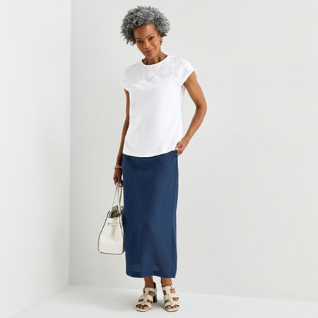 Click here for Liz Claiborne Womens Maxi Skirt  Medium  Blue prices