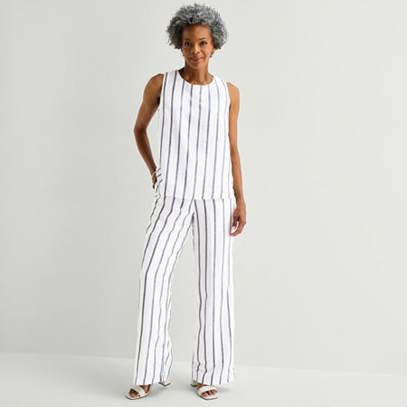 Click here for Liz Claiborne Linen Womens Wide Leg Mid Rise Pull-... prices