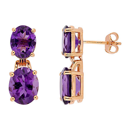 Click here for Womens Genuine Purple Amethyst 18K Rose Gold Over... prices