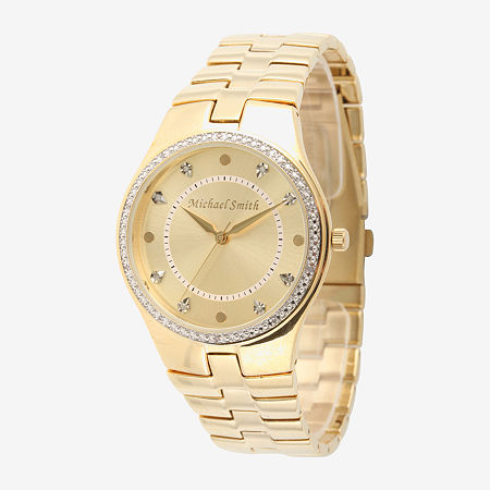 Click here for Personalized Dial Mens Diamond-Accent Gold-Tone Wa... prices
