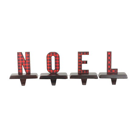 Northlight Buffalo Plaid Noel Christmas Stocking Holder - Red
