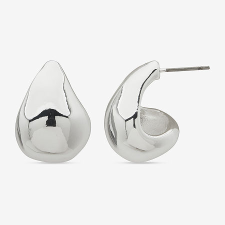 Click here for Worthington Silver Tone 20.3mm Stud Earrings  One... prices