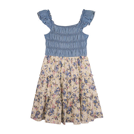 Click here for Lilt Big Kid Girls Sleeveless A-Line Dress  7  Blu... prices