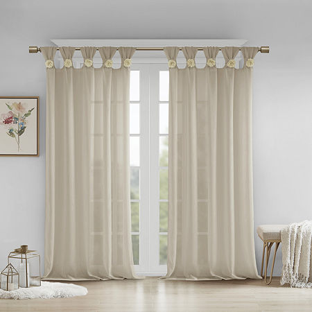 Click here for Madison Park Florah Tab Top Sheer Single Curtain P... prices