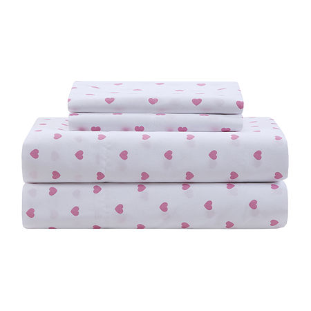Click here for INK+IVY Kids Girl Pink Heart Sheet Set  One Size... prices