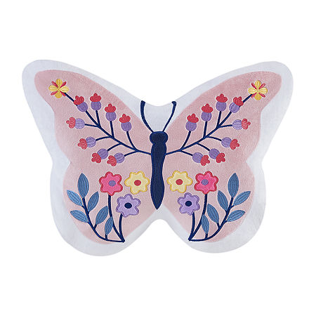 Click here for INK+IVY Kids Pink Butterfly Throw Pillow  One Size... prices