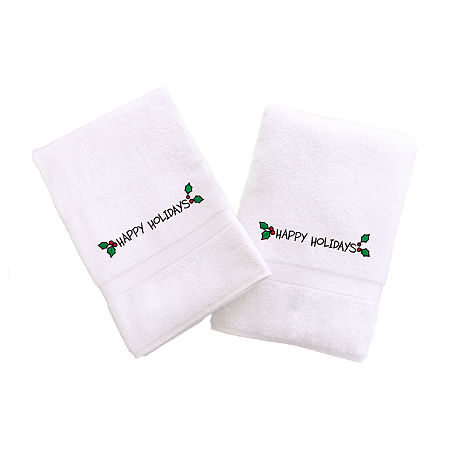 Click here for Linum Home Textiles Happy Holiday Ornamnt 2-pc. Ha... prices