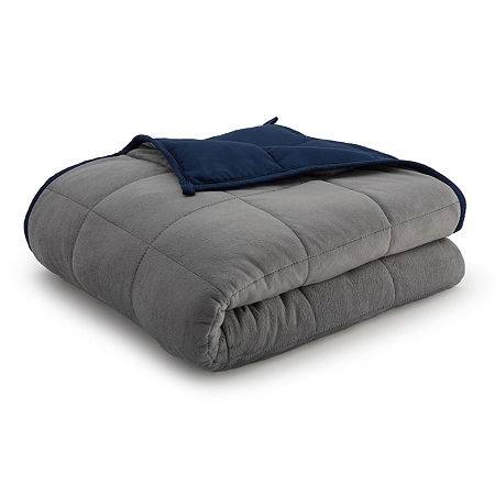 Ella Jayne Reversible Anti-Anxiety 20lb Weighted Blanket - Grey/Navy