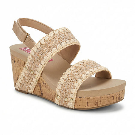 Click here for Pop Womens Kabilyn Wedge Sandals  7 Medium  White prices