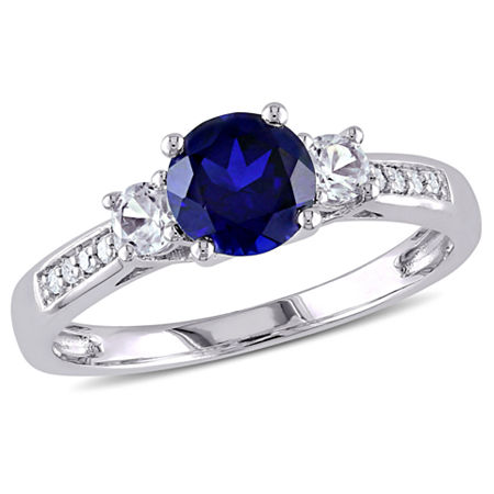 Click here for Womens Diamond Accent Lab Created Blue Sapphire 10... prices