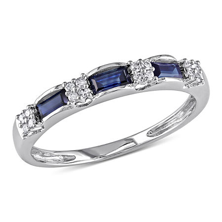 Click here for Womens 2MM Diamond Accent Genuine Blue Sapphire 10... prices