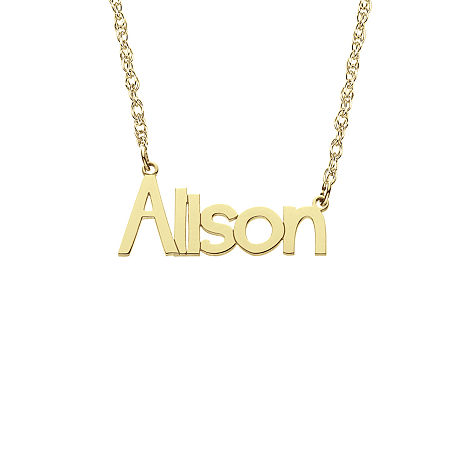 Click here for Personalized Womens 10K Gold 18 Inch Pendant Neckl... prices